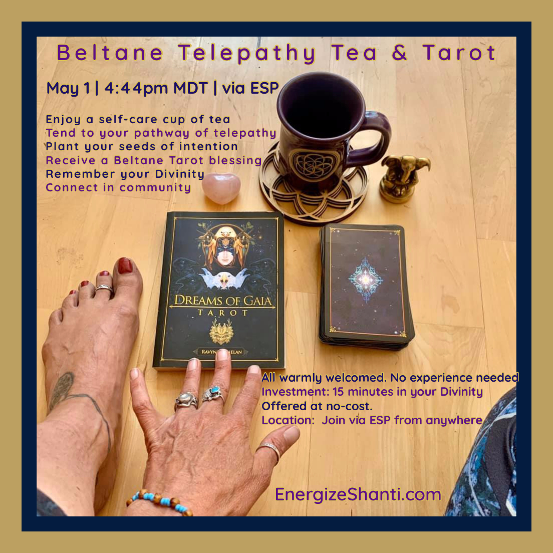 Beltane Blessings Telepathy Tea & Tarot - Energize | Body Current ...